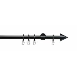Gardinenstange Liedeco "Kegel" Gr. 1, schwarz, L:120cm &Oslash;:20mm, Metall, Gardinenstangen