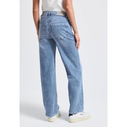 Loose-fit-Jeans Street One, Damen, Gr. 30, L&auml;nge 28, blau (light blau washed), Jeans, 98% Baumwolle, 2% Elasthan, unifarben, lang, Jeans, High Waist