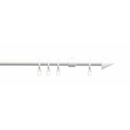 Gardinenstange Liedeco "Kegel" Gr. 3, wei&szlig;, L:200cm &Oslash;:20mm, Metall, Gardinenstangen