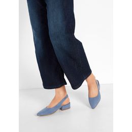bonprix Slingpumps mit flachem Absatz, blau
