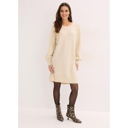 bonprix Kurzes Strickkleid, beige