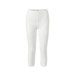Tchibo - 3/4-Leggings mit Spitzenborte - Damen - Gr. M - wei&szlig;
