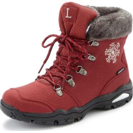 Lascana Damen Winterstiefelette dunkelrot Gr&ouml;&szlig;e 39