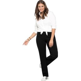 sheego Damen Bengalinhose in gerader Form schwarz Gr&ouml;&szlig;e 92