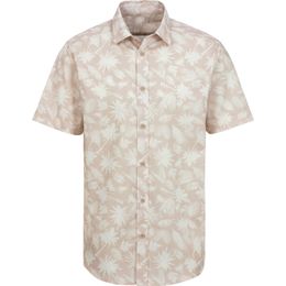 Beach Time Herren Hawaiihemd beige-bedruckt Gr&ouml;&szlig;e XXL (45/46)