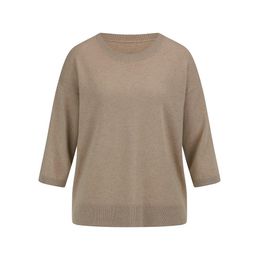 Peter Hahn - Rundhals-Pullover, beige, Gr. 42 / M - Schurwolle