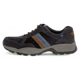 Sneaker Pius Gabor, Herren, Gr. 7 (40,5), bunt (nachtblau, braun), Nubukleder, Veloursleder, Schuhe Sneaker, in Weite G (weit), Freizeitschuh, Halbschuh, Schn&uuml;rschuh