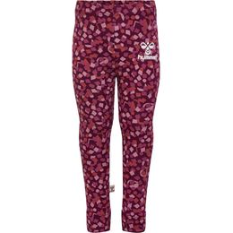 Hummel Leggings 'Confetti' M&auml;dchen Gr&ouml;&szlig;e 98 pink / rosa / rot / weinrot