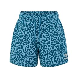 Hummel Sportshorts 'Flowy' Jungen Gr&ouml;&szlig;e 104 navy / hellblau / silbergrau