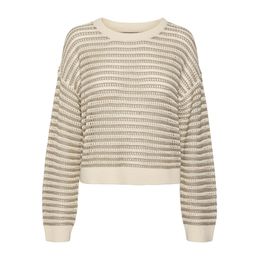 V&eacute;ro Moda Vero Moda Pullover 'VMNew Madera' Damen Gr&ouml;&szlig;e S beige / dunkelbeige
