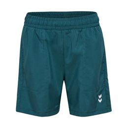 Hummel Sportshorts 'Pulse' M&auml;dchen Gr&ouml;&szlig;e 128 petrol / wei&szlig;