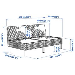 IKEA VITTSK&Auml;R 2er-Sitzelement