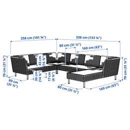 IKEA VITTSK&Auml;R 5er-Modulecksofa