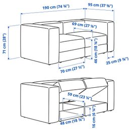 IKEA J&Auml;TTEBO 2er-Sitzelement