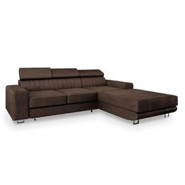 MASSENO Ecksofa mit Schlaffunktion Noto braun Ma&szlig;e (cm): B: 267 H: 89 &raquo; M&ouml;bel Kraft