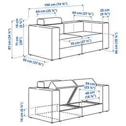IKEA J&Auml;TTEBO 2er-Sitzelement