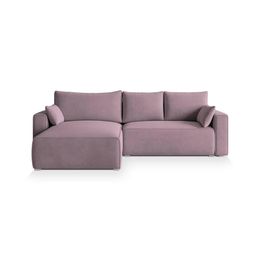 MASSENO Ecksofa mit Schlaffunktion Foril lila/violett Ma&szlig;e (cm): B: 265 H: 83 &raquo; M&ouml;bel Kraft