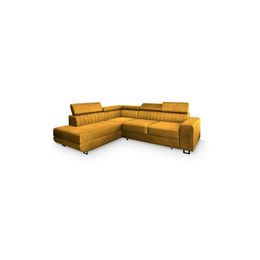 MASSENO Ecksofa mit Schlaffunktion Nola gelb Ma&szlig;e (cm): B: 253 H: 88 &raquo; M&ouml;bel Kraft