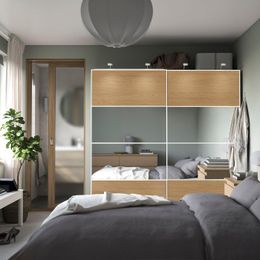 IKEA PAX / MEHAMN/AULI Kleiderschrank mit Schiebet&uuml;ren