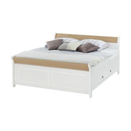 M&ouml;bel Kraft Bettgestell Massivholz Fehmarn wei&szlig; Ma&szlig;e (cm): B: 186 H: 96 &raquo; M&ouml;bel Kraft