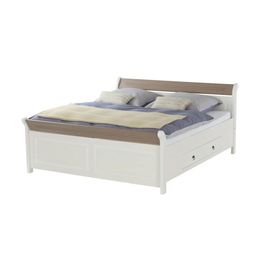 M&ouml;bel Kraft Bettgestell Massivholz Fehmarn wei&szlig; Ma&szlig;e (cm): B: 186 H: 90 &raquo; M&ouml;bel Kraft
