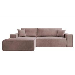 Selsey Ecksofa mit Schlaffunktion Farese rosa/pink Ma&szlig;e (cm): B: 267 H: 85 &raquo; M&ouml;bel Kraft