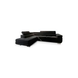 MASSENO Ecksofa mit Schlaffunktion Selva schwarz Ma&szlig;e (cm): B: 277 H: 90 &raquo; M&ouml;bel Kraft