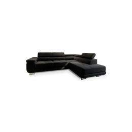 MASSENO Ecksofa mit Schlaffunktion Selva schwarz Ma&szlig;e (cm): B: 277 H: 90 &raquo; M&ouml;bel Kraft