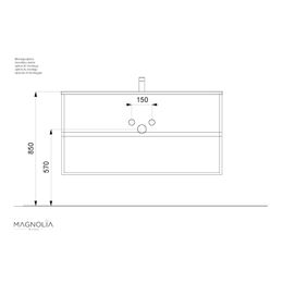 Posseik Badm&ouml;bel Limes & Waschtisch 120cm 2 Greifraum SoftClose Ausz&uuml;ge wei&szlig; Hgl
