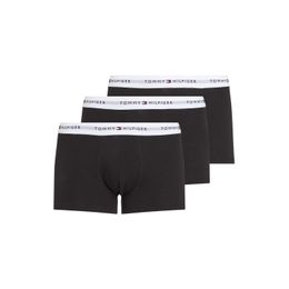 Trunk "TRUNK 3 PACK", Damen, Gr. XXL (56), 3 Stk., wht, th wht, th wht, Jersey, Obermaterial: 95% Baumwolle, 5% Elasthan, Tommy Hilfiger Underwear, kontrastfarbene Details, unifarben mit Farbeinsatz, k&ouml;rpernah, Unterhosen, mit kontrastfarbenem Logobund
