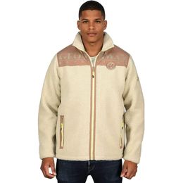 Geographical Norway Fleecejacke "Tumarino" in Beige - 59% | Gr&ouml;&szlig;e XL | Herren-pullover-sport