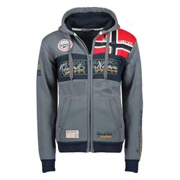 Geographical Norway Sweatjacke "Flyer" in Grau - 74% | Gr&ouml;&szlig;e S | Herren-sweatshirts-jacken