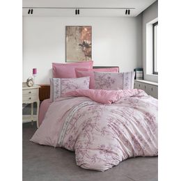Elizabed Bettw&auml;sche-Set ''Roza'' in Rosa - 56% | Gr&ouml;&szlig;e 140x200 cm | Bettwaesche-bettwaren