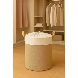 Scandinavia Concept Aufbewahrungskorb in Beige/ Wei&szlig; - (H)37 x &Oslash; 37 cm - 57% | Kisten-koerbe