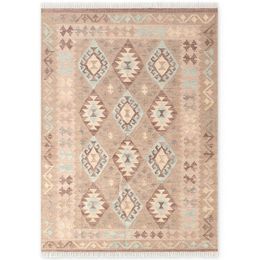 Hanse Home Woll-Teppich "Dune" in Beige/ Hellblau - 42% | Gr&ouml;&szlig;e 200x290 cm |