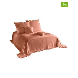 HEINE HOME 2er-Set: Kissenh&uuml;llen in Braunrot - 20% | Gr&ouml;&szlig;e 40x40 cm | Dekokissen