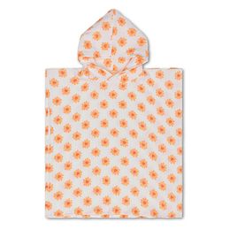 Swim Essentials Poncho ''Floral Love'' in Wei&szlig;/ Orange - (L)55 x (B)50 cm - 23% | Badtextilien