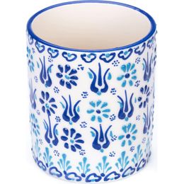 Ottoman Zahnputzbecher "Lydia" in Blau - (H)9,5 x &Oslash; 8 cm - 26% | Badezimmer-accessoires