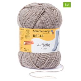 Regia 10er-Set: Woll-Mixgarne ''4fach Uni'' in Beige - 10 x 100 g - 54% | Kreativbedarf-diy
