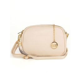 Mia Tomazzi Leder-Umh&auml;ngetasche "Gradisca" in Beige - (B)22,5 x (H)16 x (T)7 cm - 77% | Damen-taschen
