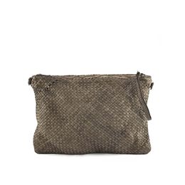 Amara Leder-Clutch "Violet" in Taupe - (B)35 x (H)25 x (T)2 cm - 69% | Damen-taschen