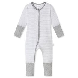 Schiesser Overall in Wei&szlig;/ Grau - 39% | Gr&ouml;&szlig;e 92 | Babyoveralls