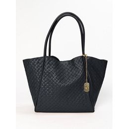 Anna Morellini Leder-Schultertasche "Magliana" in Schwarz - (B)38 x (H)30 x (T)2 cm - 71% | Damen-taschen