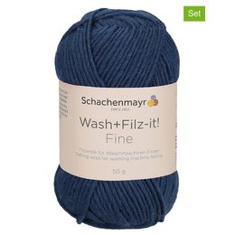 Schachenmayr since 1822 10er-Set: Wollgarne "Wash+Filz-it! Fine" in Blau - 10x 50 g - 52% | Kreativbedarf-diy