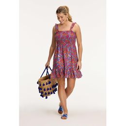 Shiwi Kleid "Fiesta" in Pink/ Blau - 67% | Gr&ouml;&szlig;e M | Damen-kleider