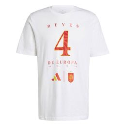 Adidas Shirt "RFEF" in Wei&szlig;/ Orange - 40% | Gr&ouml;&szlig;e M | Herren-plussize