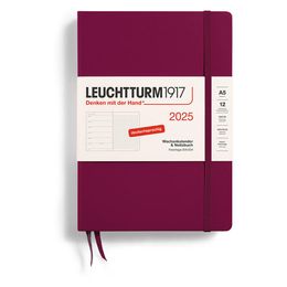 LEUCHTTURM1917 Wochenkalender & Notizbuch in Bordeaux - A5 - 57% | Buero-schulbedarf