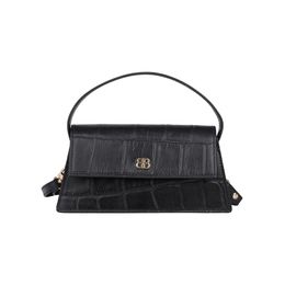 Bellicci Leder-Henkeltasche "Vicky" in Schwarz - (B)22 x (H)18 x (T)6 cm - 36% | Damen-taschen