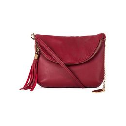 Anna Morellini Leder-Umh&auml;ngetasche "Alice" in Bordeaux - (B)22 x (H)18 x (T)2 cm - 66% | Damen-taschen