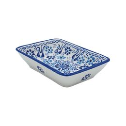 Ottoman Seifenschale "Sahin" in Blau/ Wei&szlig; - (L)13 x (B)9,5 x (H)6 cm - 14% | Badezimmer-accessoires